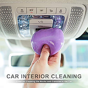 TICARVE Cleaning Gel for Car Detailing Car Vent Cleaner Cleaning Putty Gel Auto Car Interior Cleaner Dust Cleaning Mud for Cars and Keyboard Cleaner Cleaning Slime Purple