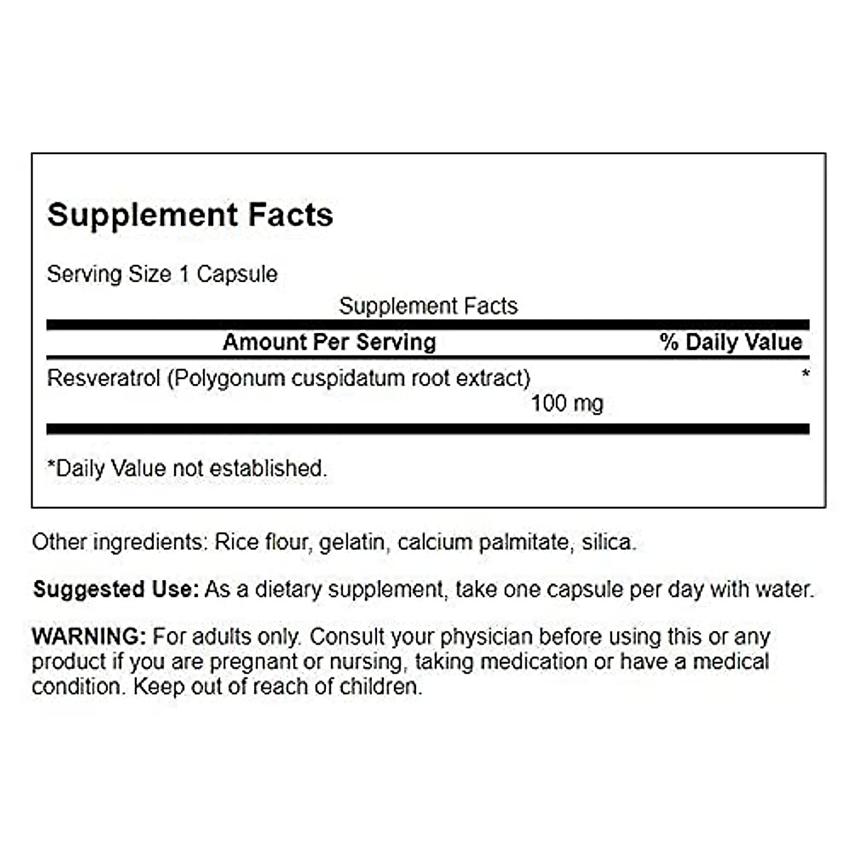 Swanson Resveratrol 100 100 Milligrams 30 Capsules (2 Pack)