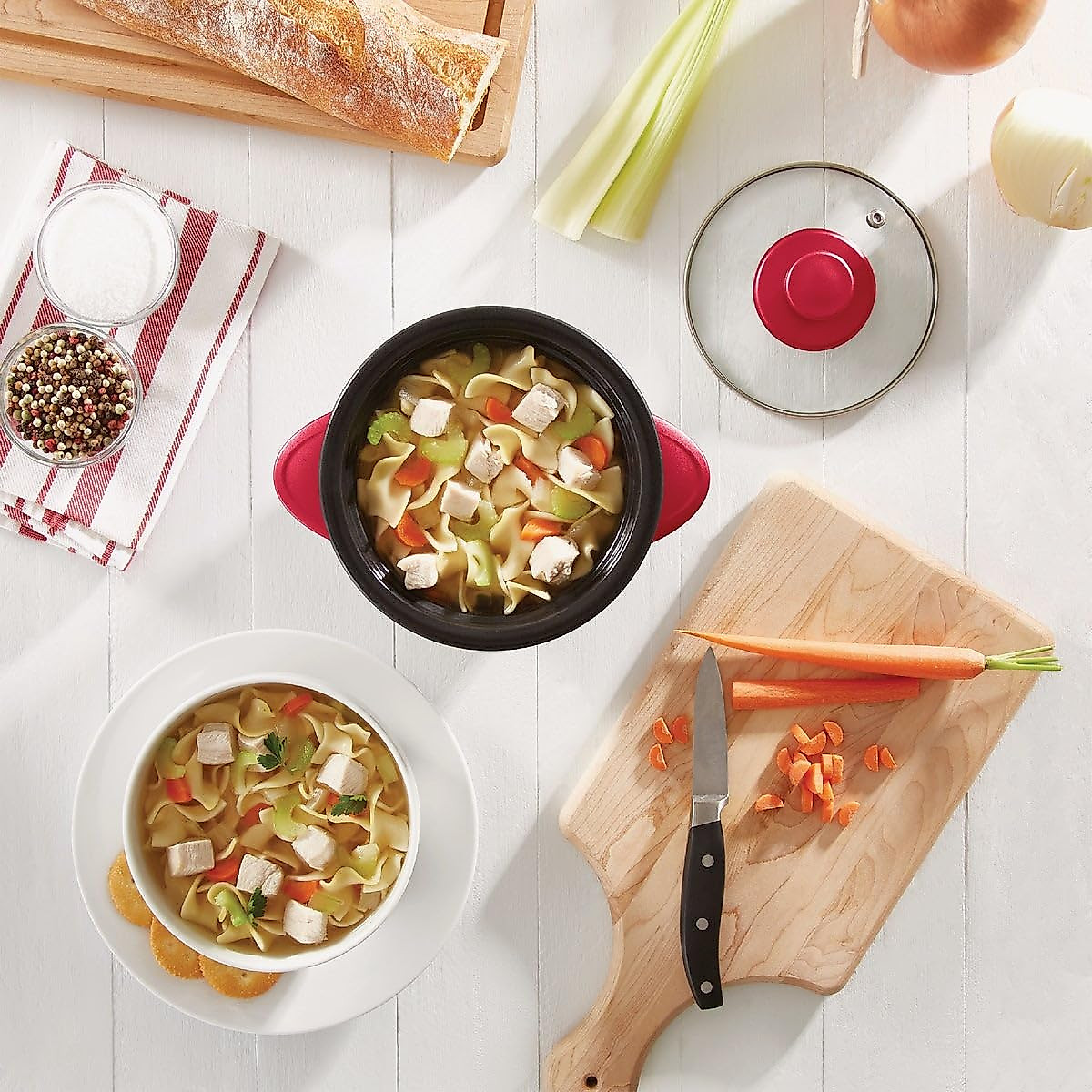 RISE BY DASH RRCM100GBRR04 RED Rice Cooker - Quantity 1