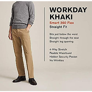 Dockers Men's Classic Fit Workday Khaki Smart 360 FLEX Pants, New British Khakhi (Stretch), 44W x 30L