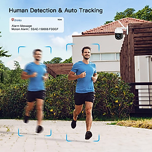 Ctronics Security Camera Color Night Vision - 1080P Security Camera Outdoor Home WiFi Camera 355°Pan 90°Tilt | Auto Tracking | Human Detection | 2-Way Audio