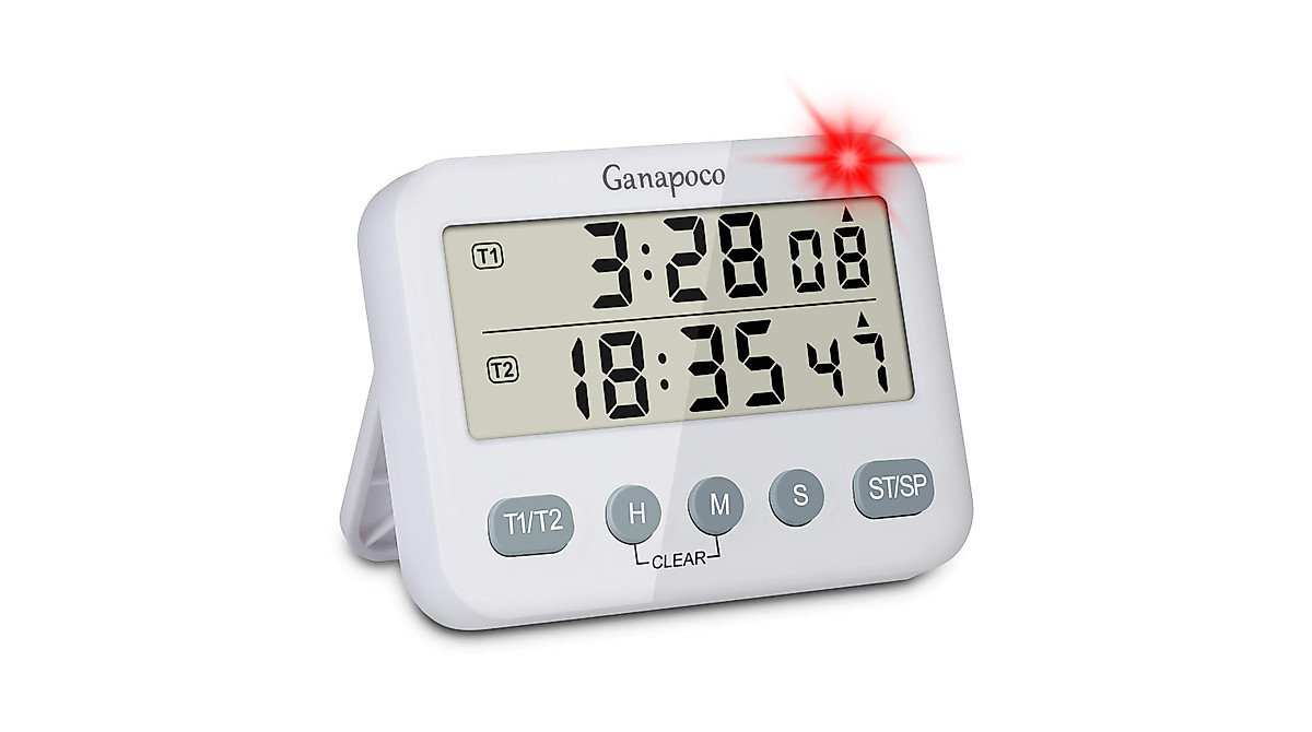 Dual Digital Timer for Cooking & More | Reliable Countdown & Pomodoro Clock