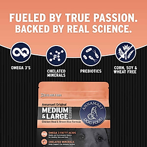 Annamaet Original Encore Formula Dry Dog Food, 25% Protein (Chicken & Brown Rice), 25-lb Bag