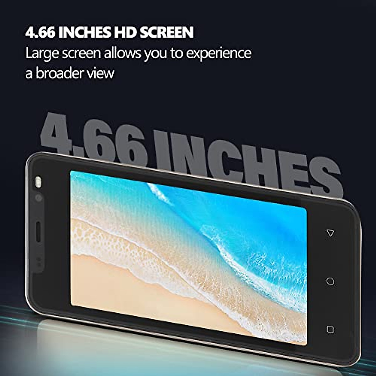 Heayzoki Unlocked Cell Phone, Ip12 Pro 4.66Inch Smartphone 512Mb+4Gb, Dual Cards Dual Standby Unlocked Phones, Android4.4.2 Mobile Phone with Dual Camera, Compact Mini Design, Multifunctional