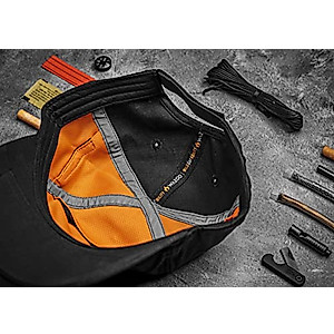 Wazoo Cache Cap | Travel, Tactical & Everyday Carry Cap | 6 Hidden Pockets for Emergency Cash, Documents, Keys and Tools (Black Updated)