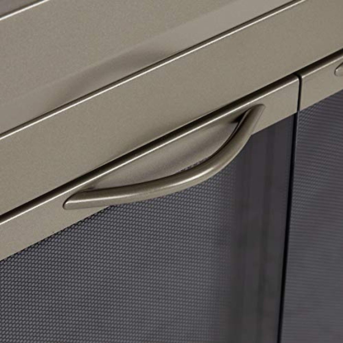 Pleasant Hearth CB-3300 Colby Fireplace Glass Door, Sunlight Nickel, Small