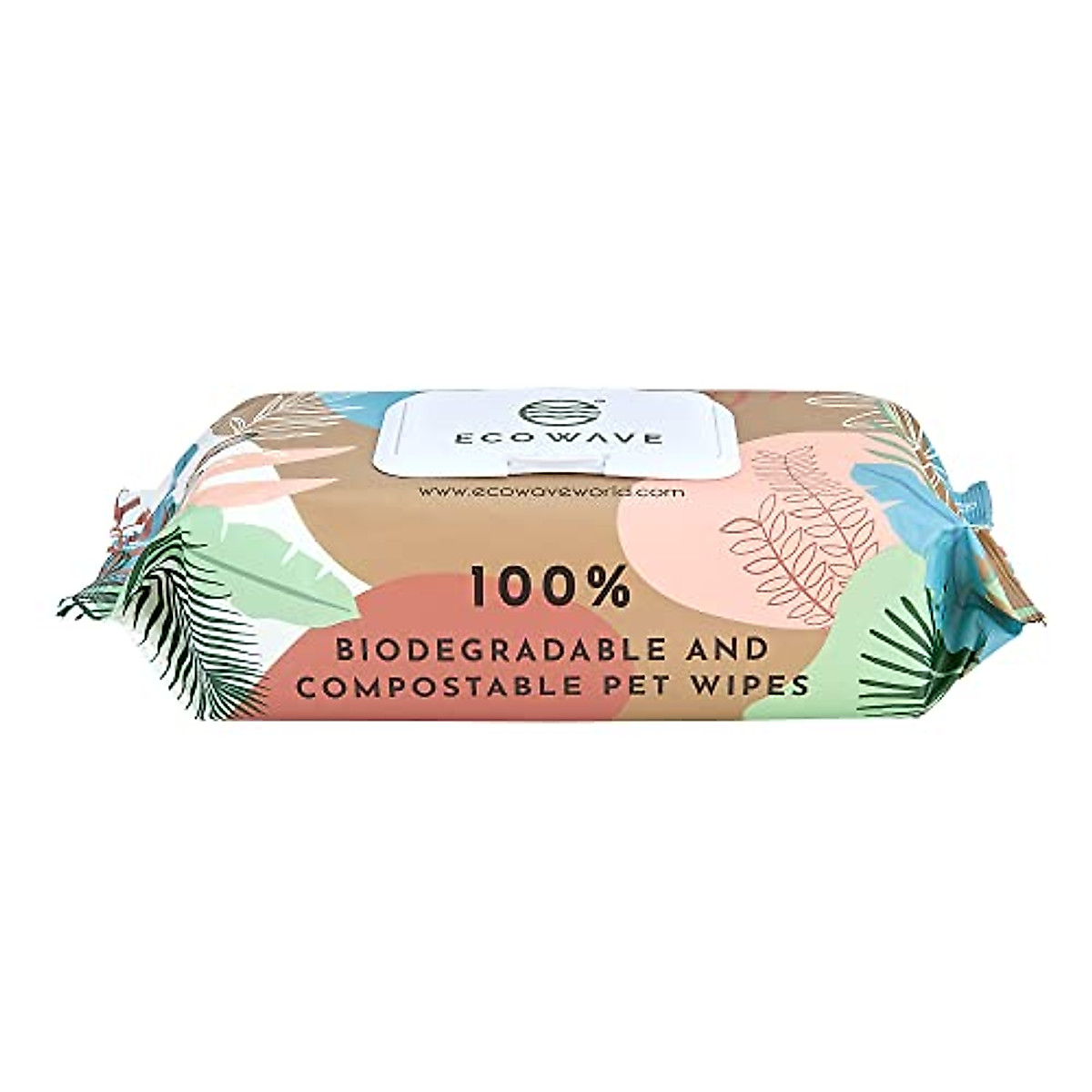 Eco Wave Pet Wipes, 100% Biodegradable & Compostable Dog & Cat Cleansing Wipes