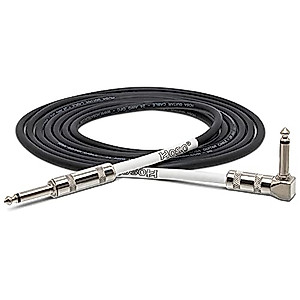 Hosa GTR-215R Straight to Right Angle Guitar Cable, 15 Feet Black