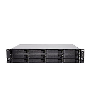 QNAP TS-h1886XU-RP-R2-D1622-32G-US 18 Bay rackmount NAS with Intel® Xeon® Processor, 32GB DDR4 ECC RAM, 10GbE-Ready and ZFS Storage for virtualization and Data-Intensive Enterprise Applications