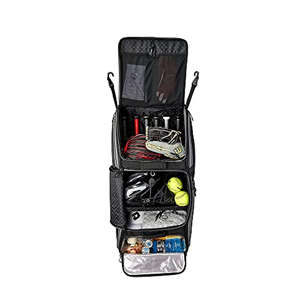 DeMarini Spectre Wheeled Bag,Black,LARGE