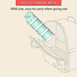 Baby Milk Powder Formula Dispenser, Stackable Formula Dispenser Container Mixie Bottle for Travel, Large Capacity Formula Holder and Snack Storage, Non-Spill, Powder Leakage Free, BPA Free (Green)