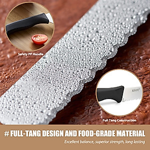 KUNIFU Bread Knife, 9.0 Inch Serrated Knife For Homemade Bread, Bread Slicer For Sourdough Cake Bagels