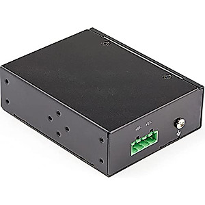 StarTech.com Industrial Gigabit Ethernet PoE Injector - 30W 802.3at PoE+ Midspan 48V-56VDC DIN Rail Power Over Ethernet Injector Adapter - -40C to +75C Cameras/Sensors/WiFi Access, TAA (POEINJ30W)