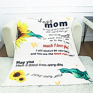 80x60 inches Birthday Gifts for Mom, Unique Gifts for Mom from Son Daughter, Super Soft Throw Blanket for Sofa Bed, Lightweig Warm Throw Blanket