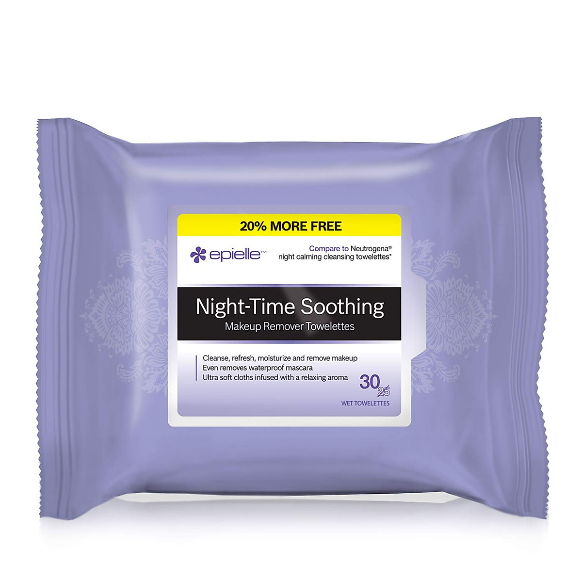 Epielle Night Time Makeup Remover Wipes | All-in-One for Waterproof Makeup | Gentle Facial Towelettes | Beauty Gift, Spa Day, Gift Set | 2 Pack | Korean Skincare