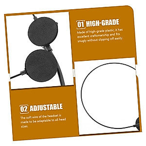 Toyvian Fake Head Singer Role Play Toys Clothing Kid Headphones Costumes for Kids headsets for Toddler 2Pcs Fake Star Headphone