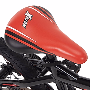 Huffy Moto X Boys 16" Bike, Ideal for Ages 4 to 6 Years Old, Moto X Accents, Adjustable Comfort, Chain Guard for Safety, Removable Training Wheels, Sleek Red and Black Frame