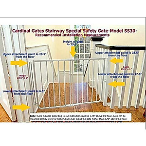 Cardinal Pet Gates Stairway Special Gate, White