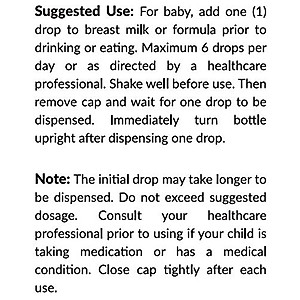 Kiddivit Baby Lactase Liquid Drops 1000 Units - 100 Daily Servings, 1 Fl Oz (30 mL) - Built-in Dropper, Glass Bottle - Sugar Free, Gluten Free, Vegetarian Friendly