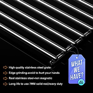 JCLMER Cooking Grates for Home Depot Nexgrill 720-0830H 720-0830D, 720-0783E, 720-0783C 720-0670C, Grill Grates Replacement Parts for Nexgrill 720-0888 720-0888N 4 Burner (Stainless Steel)