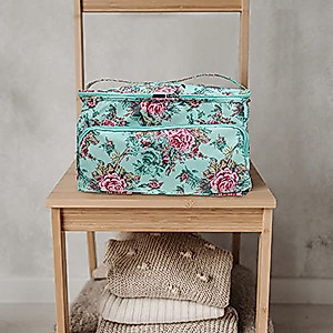 EXCEART Yarn Tote Knitting Crochet Organizer with Oxford Fabric Knitting Tote Bag Yarn Bag Storage for Knitting Accessories