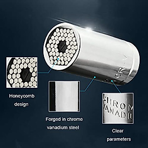 Universal Socket Tools Gifts Stocking Stuffers for Men,Socket Set with Power Drill Adapter(11-32 MM),by WXTDM