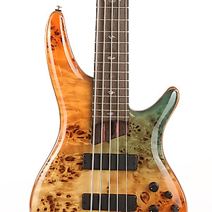 Ibanez SR1605DW SR Premium 5-String Electric Bass Guitar, Bound Panga Panga Fretboard, Autumn Sunset Sky