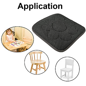 Esme L&H 12 Inch Kids Chair Pads with Ties Breathable 3D Air Mesh Chair Cushion Square Seat Cushion for Kids Chair/School Chair/Wood Chairs