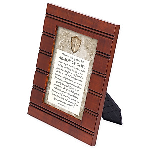 The Full Armor of God Ephesians 6:10-18 Wood Finish 8 x 10 Framed Wall Art Plaque