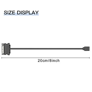 SATA Power Adapter Cable, SATA Power 15-Pin Male to SATA 6-Pin Slimline Power Adapter Cable UIInosoo for DVD Drive Power Supply, 8 Inch
