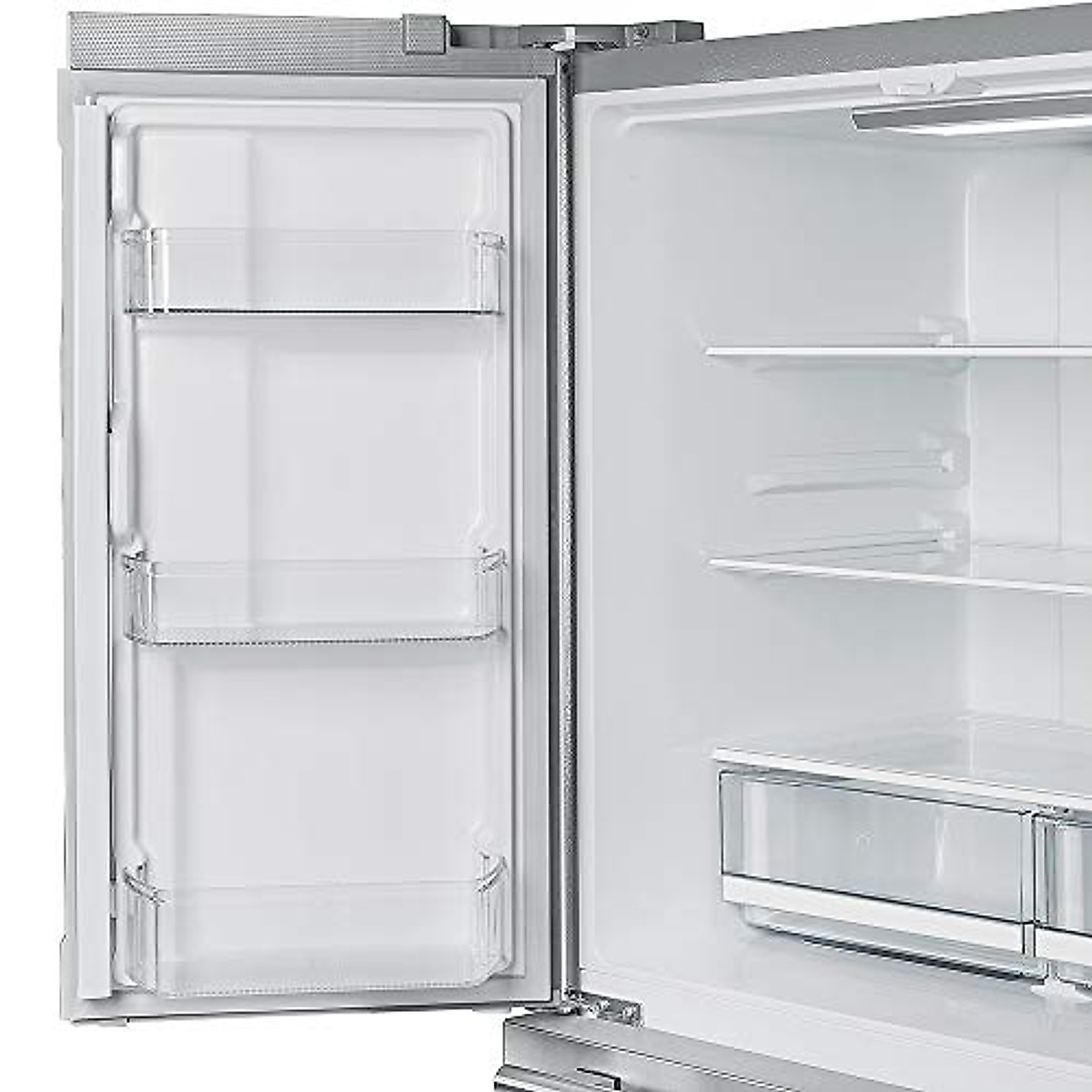 Forno Salerno 36" Side-by-Side Refrigerator and Freezer with 20 Cubic Ft.- Stainless Steel French Door Built-In Ice Maker Fridge