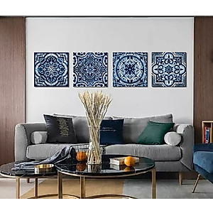 KLAKLA Navy Blue Wall Art - Sturdy Wood Frame Craftsmanship - Versatile Installation for Stylish Decor & Explore Captivating Navy Blue Wall Decor and Canvas Art