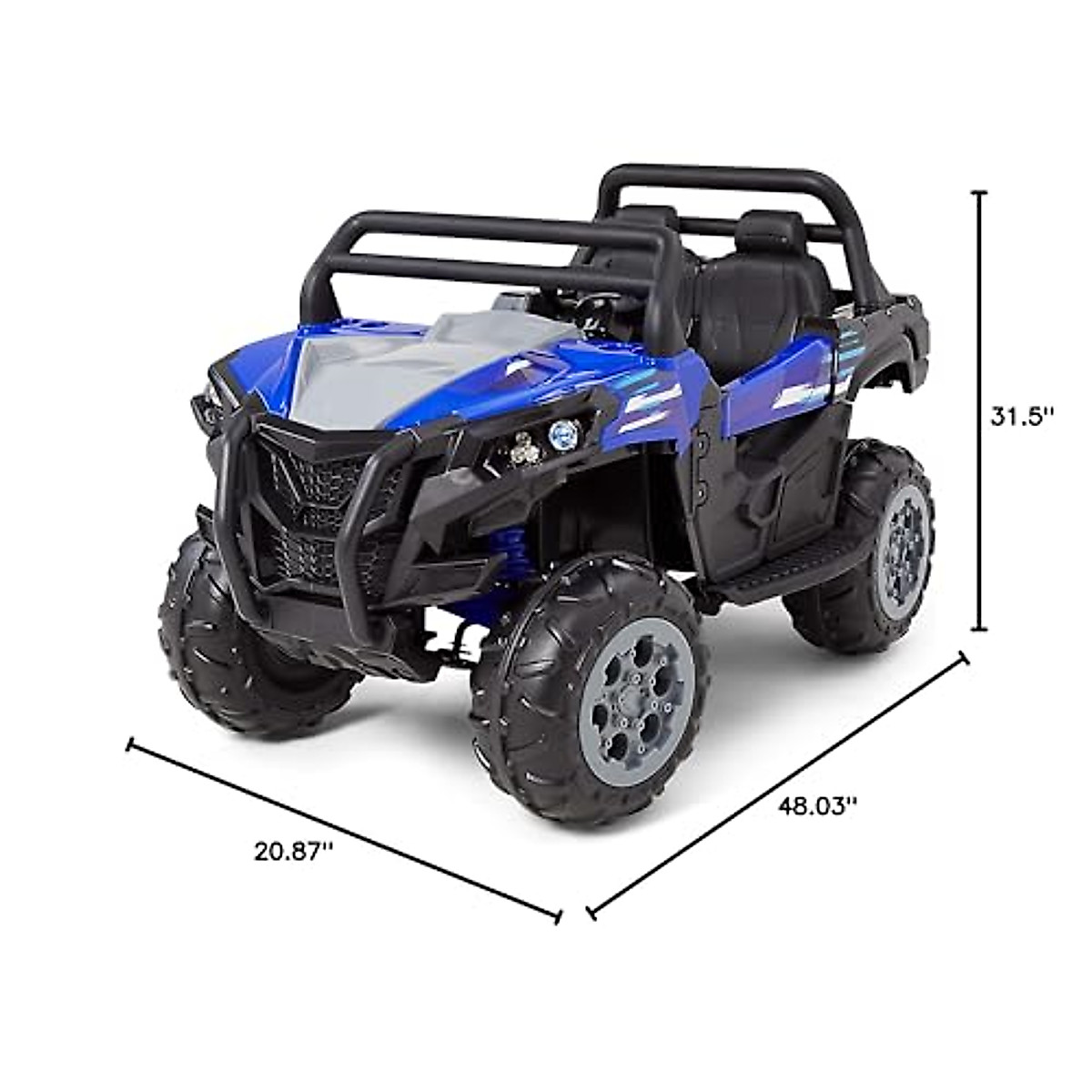 Kid Trax UTV Toddler/Kids Electric Ride On Toy, 12 Volt, 3-7 yrs Old, Max Weight 110 lbs, Single or Double Riders, Blue