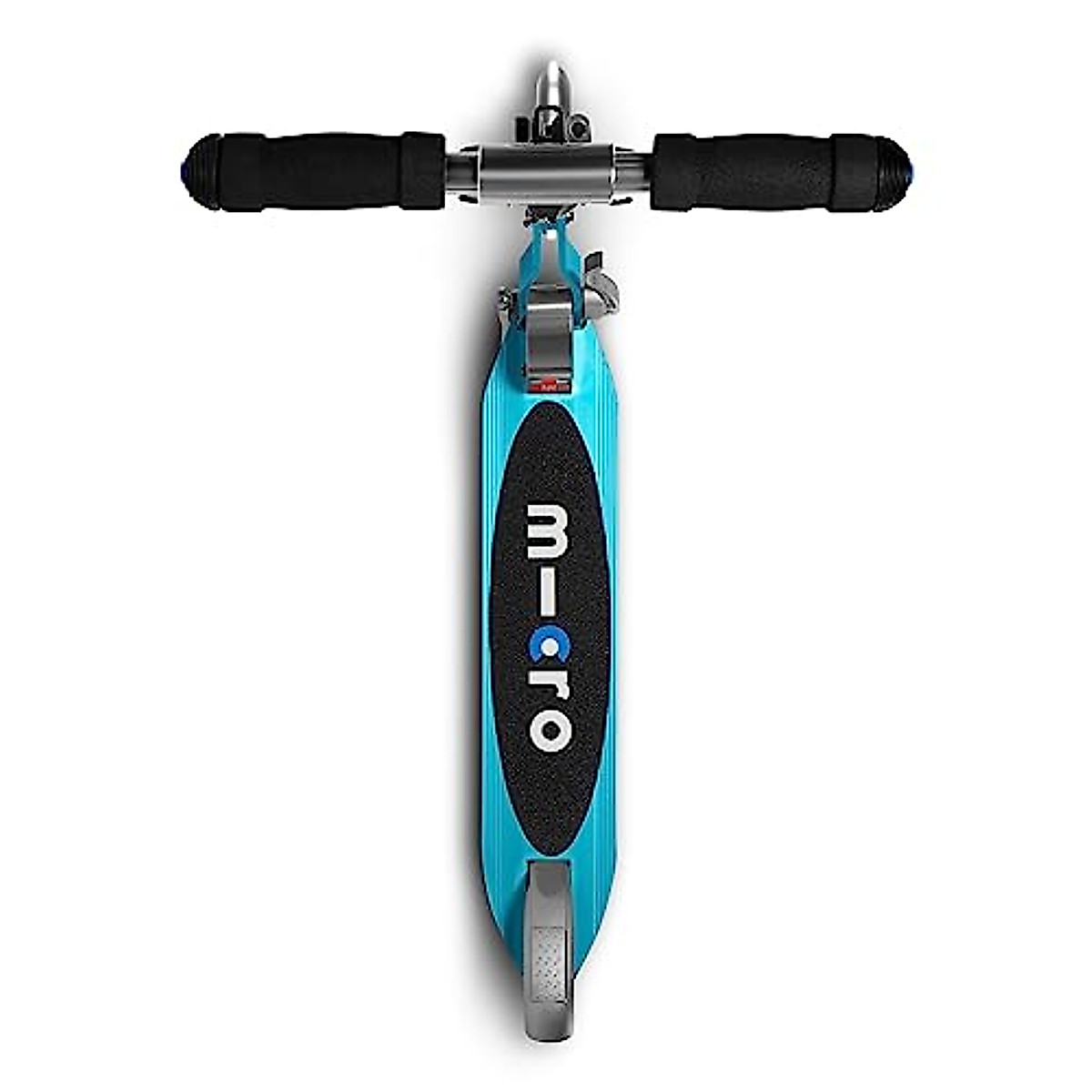 Micro Kickboard - Sprite LED, 2 Wheeled, Fold-to-Carry, Lightweight Swiss-Designed Micro Scooter with Light-Up Wheels for Children and Teens, Ages 6+, Ocean Blue