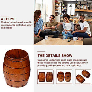 Cabilock Vintage Tea Cups 6 pcs Mugs Antique Drinkware Bar Tea Mug Drinking Japanese Cream Drinks Cups Cup Beverage Wine Champaign for Multipurpose Delicate Style Wood Hot Modeling Ice Vintage Cups