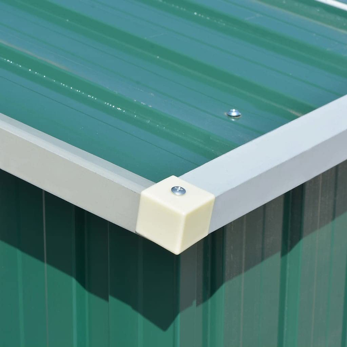 Outdoor Metal Storage Shed, Garden Shed with Door and Vents, Tool Room for Backyard, Patio, Lawn Garden Shed 101.2"x154.3"x71.3" Metal Green