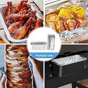 Stanbroil Griddle Grease Cup Tray Holder Catcher Pan with 10 Pack Aluminum Drip Pans Rear Grease Cup Liners for Blackstone 17", 22", 28", 36" Griddles