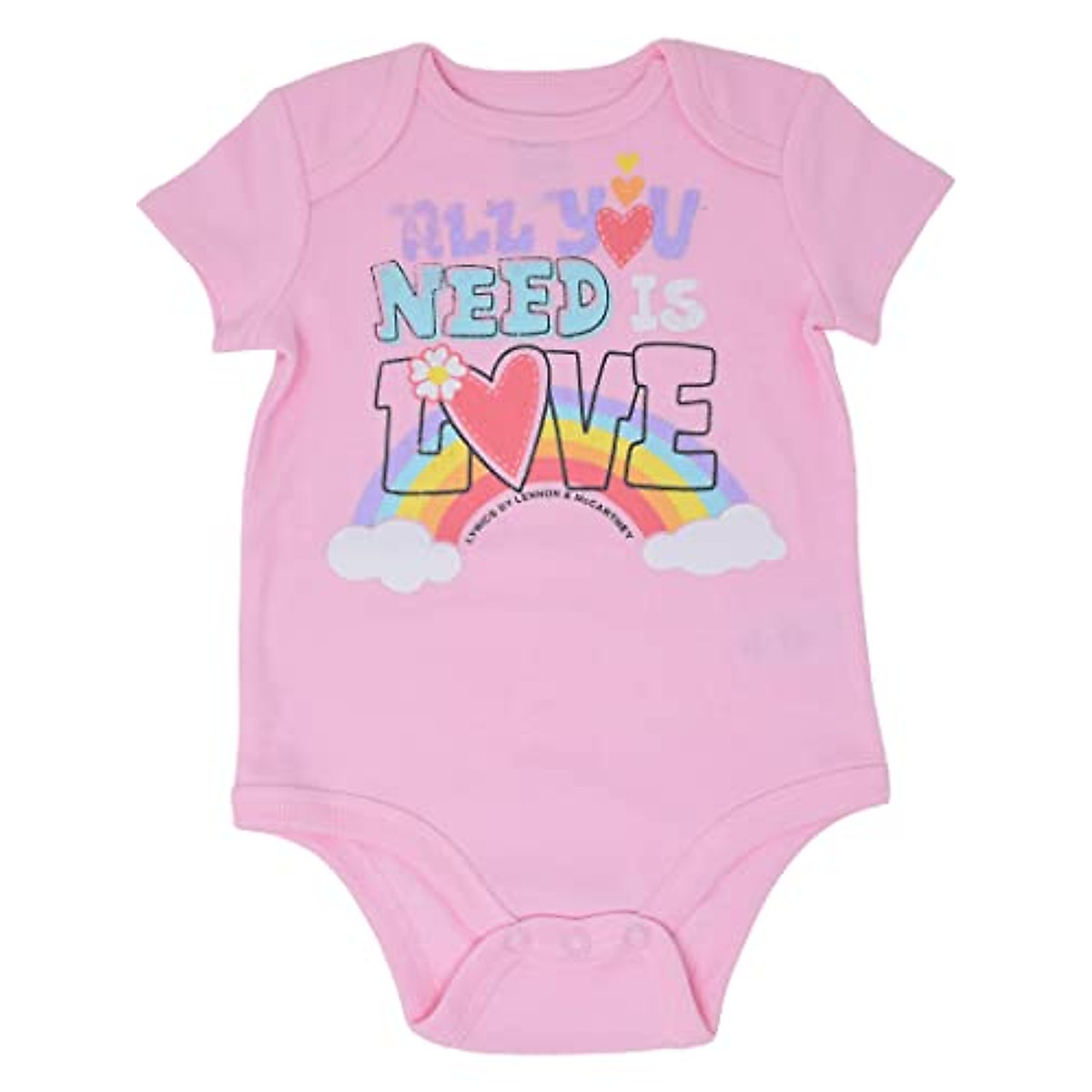 Lyrics by Lennon and McCartney Lennon & McCartney Newborn Baby Girls 5 Pack Bodysuits MulticoloRed 3-6 Months