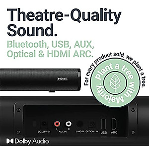 Majority Everest 5.1 Dolby Audio Surround Sound System with Sound Bar | Wireless Subwoofer I 300W Powerful Surround Sound | Home Theatre 3D Audio with Detachable Speakers | HDMI ARC, HDMI, Bluetooth