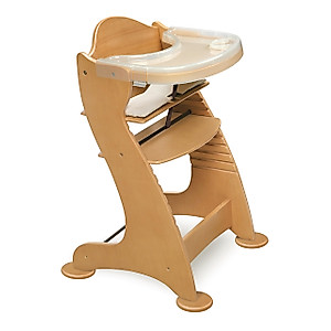 Embassy Convertible Height Adjustable Wood Baby High Chair with 2 Trays