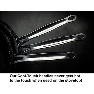 Granitestone 2149 Shallow Square Pan, Ultra Non-stick & Scratchproof Aluminum Fry Pans, Mineral-enforced, Oven & Dishwasher Safe with Cool Touch Handles, PFOA-Free Cookware - As Seen On TV (12 inch)