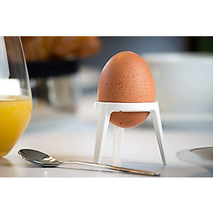 Brainstream Rocket Tripod Egg Cup Gift Set, 2-Piece, Silver