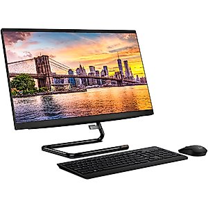 Lenovo IdeaCentre A340-24ICK 23.8in All-in-One Touchscreen PC Bundle with FHD 1920 x 1080, Core i5-9400T, 8GB DDR4, 512GB SSD, Keyboard, Mouse, Gel Mousepad, Windows 10 Home