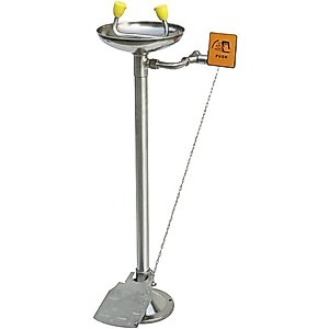 Emergency Eye Wash Station Emergency Eyewash Station, Stainless Steel Face and Eye Wash Station for Washing Neck Arm Rescue Supply