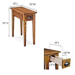 Leick Bin Pull Narrow Side End Table,-Candle Glow