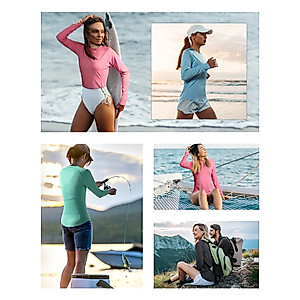Roadbox Long Sleeve UV Sun Shirts for Women UPF 50+ Sports Athletic Undershirts