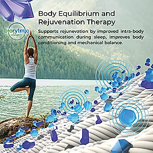 Biorhythm Innovative Fabric Bamboo Charcoal Infused Memory Foam Mattress Topper 3 inch Full Size, Fight Insomnia, Anxiety & Depression, Wake Up Feeling Refreshed