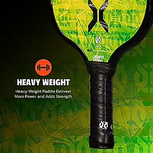 Onix React Pickleball Paddle Features Boosted Sweet Spot from Nomex Core Insert and Graphite Face,Green