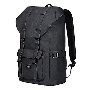 Travel Laptop Backpack, Outdoor Rucksack, School backpack Fits 15.6(Linen Black)