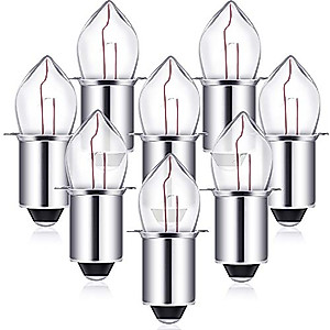 Mudder 8 Pieces 2D-2.4-Volt 0.7A Krypton Flashlight Bulb Replacement Bayonet Base Bulb